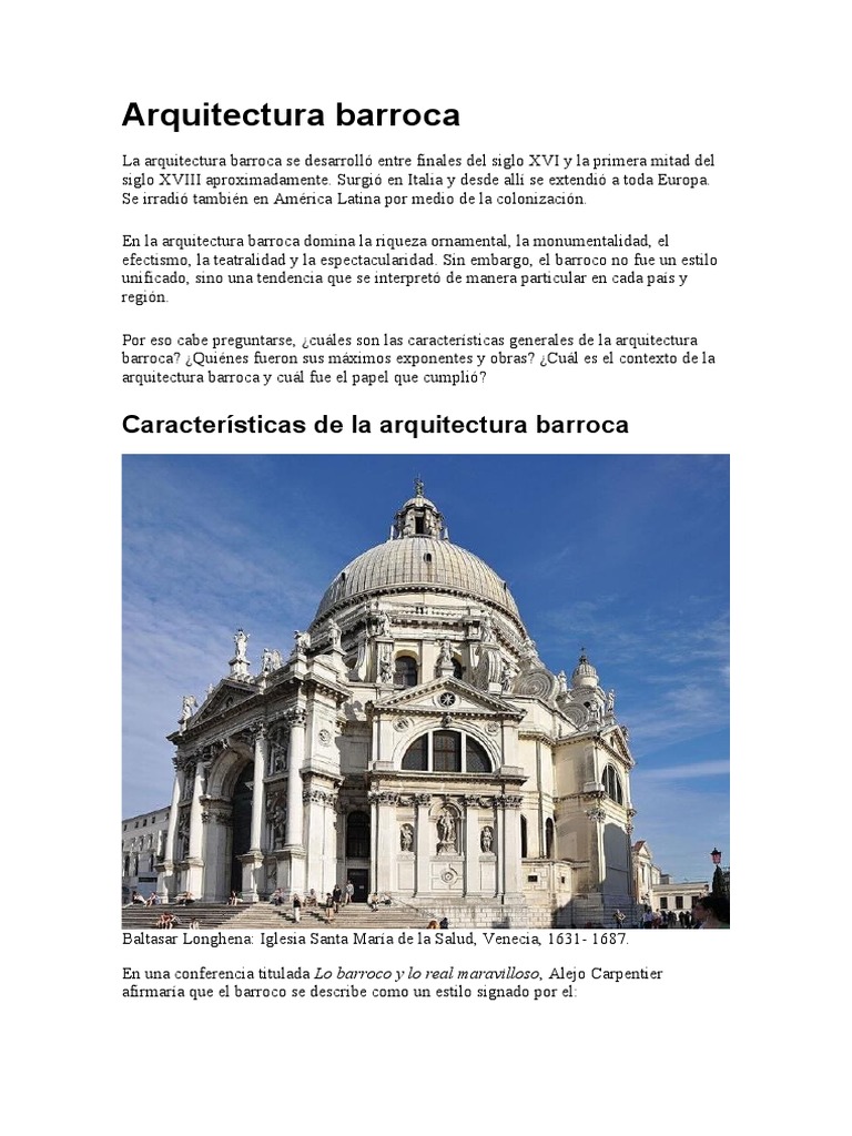 Arquitectura barroca | PDF | Barroco | Columna