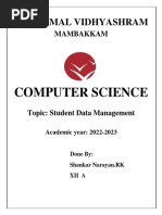 Computer Science Class-XII (2021-22) (Investigatory Project) | PDF | My Sql | Python ...
