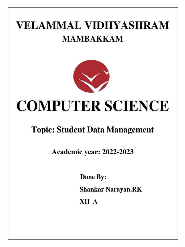 Shankar Final CS | PDF | Databases | Sql