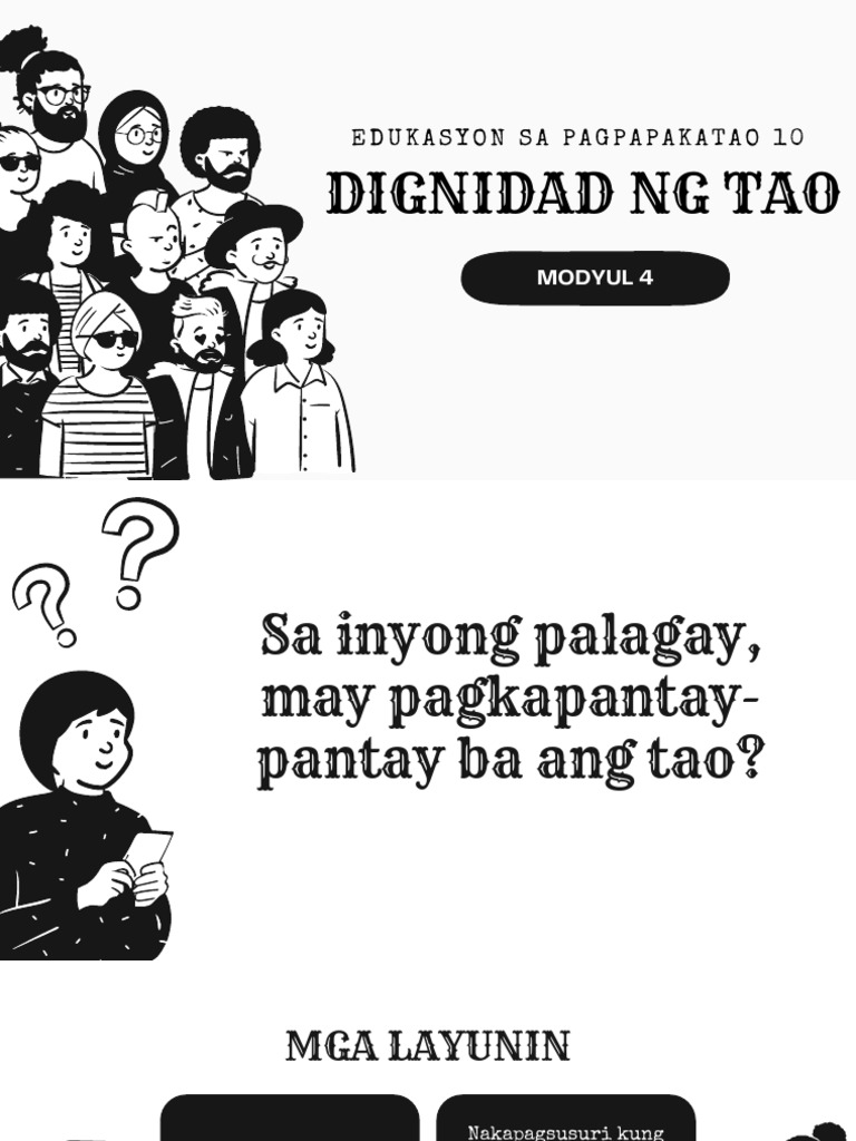 ESP10 Modyul 4 Dignidad NG Tao | PDF