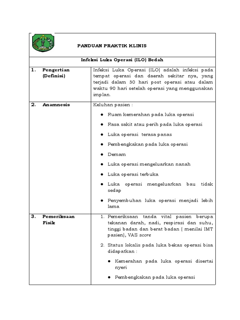 Panduan Infeksi Luka Operasi | PDF