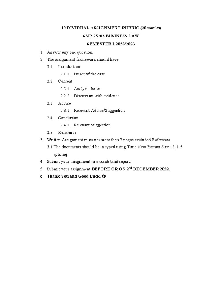 Individual Assignment (BUSINESS LAW Questions) | PDF | Auction