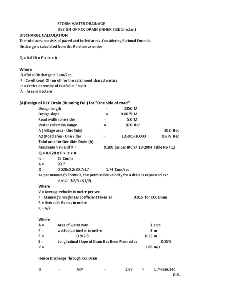 Hydraulic Design | PDF