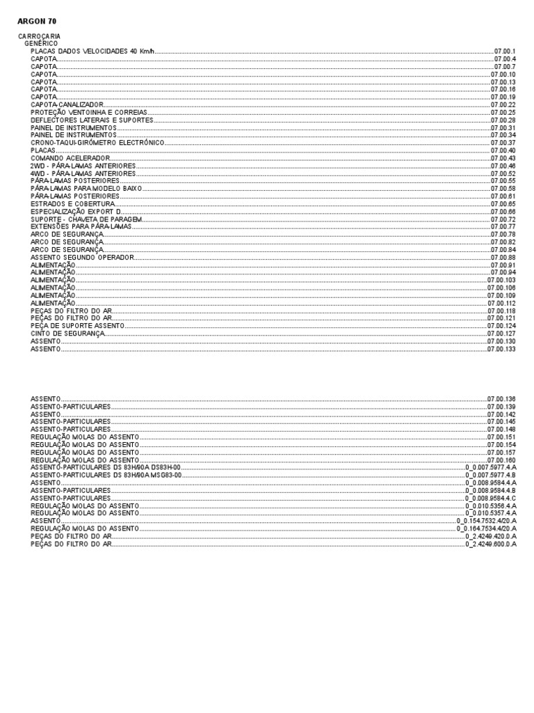 Same Argon 70 Catalogo | PDF | Engenharia Mecânica | Bens manufaturados