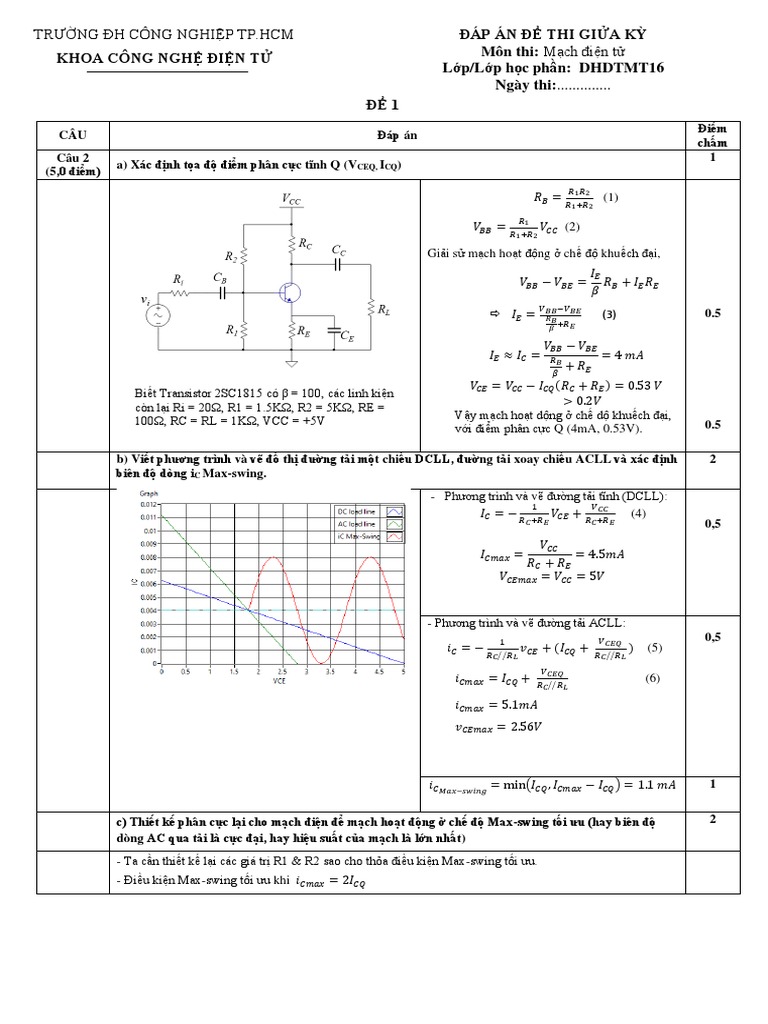 Dap An - Rubic - de Thi 1 GK - MDT - 2022 | PDF