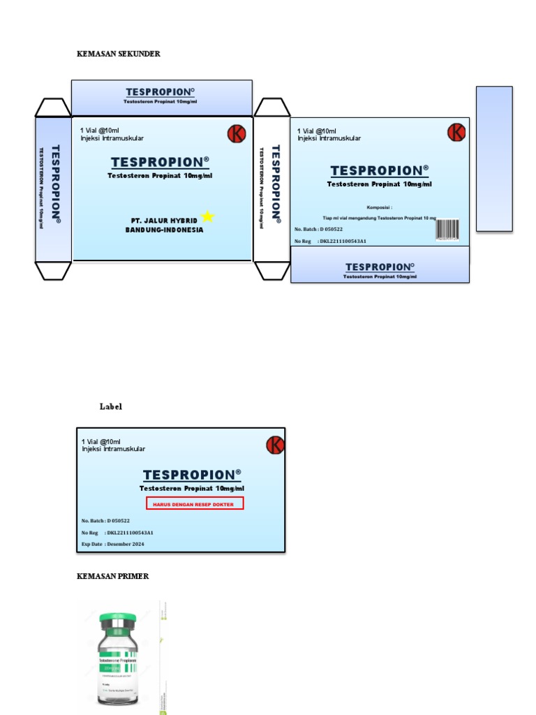 Kemasan Testosteron Propionat | PDF