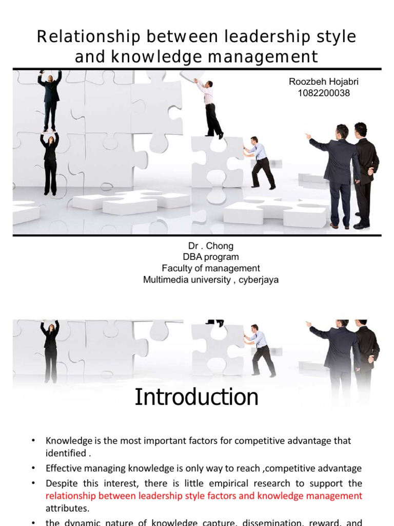 Relationship Between Leadership Style and Knowledge Management | PDF ...