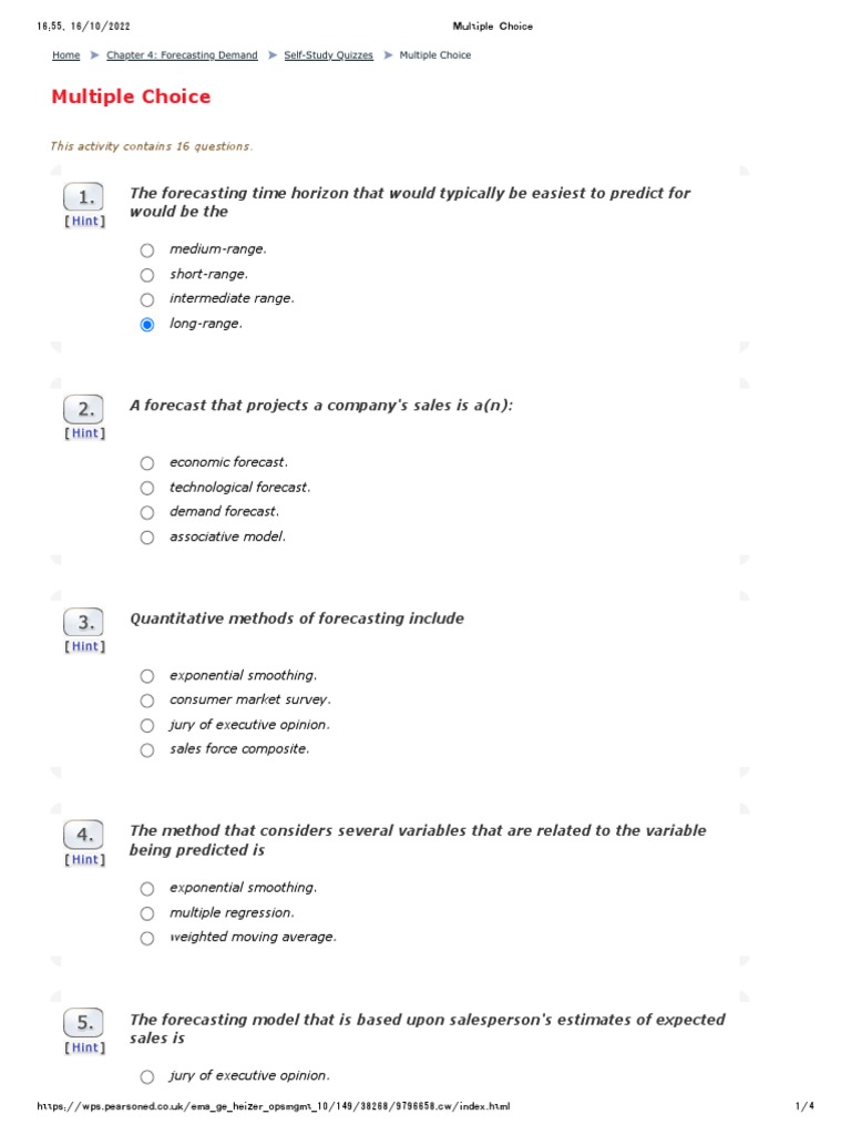 Chapter 4 - Forecasting Demand | PDF