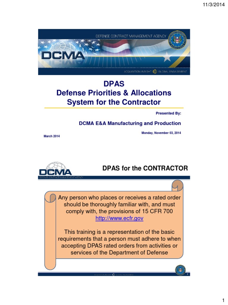 DPAS For The Contractor | PDF