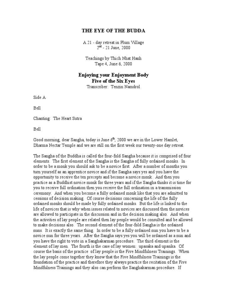 04.enjoying Your Enjoyment Body | PDF | Bhikkhu | Ordination