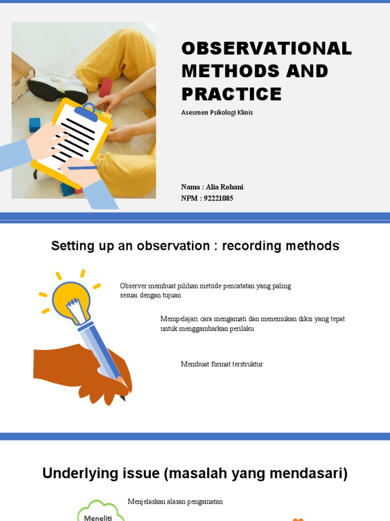 Alia Rohani - 92221085 - Chapter 4 Observational Methods and Practice | PDF