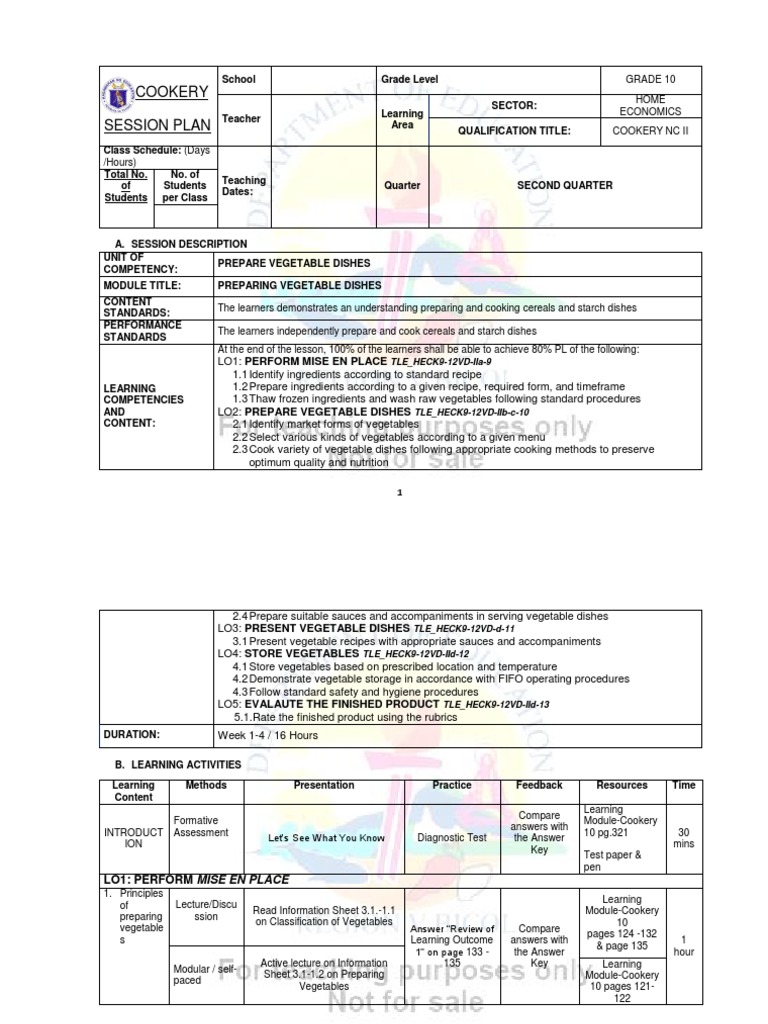 G10 Cookery SP 2nd QTR | PDF