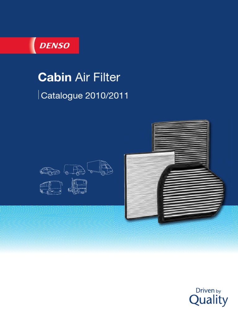 DENSO Cabin Air Filter Catalogue 2010/11 | PDF | Dust | Filtration