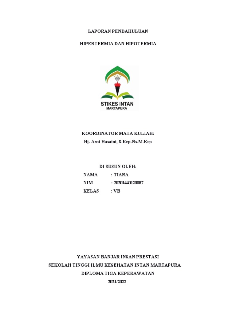 LP Hipo&hipertermi - TIARA - 5B | PDF