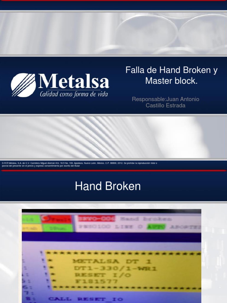 FANUC-Falla Hand Broken y Master Block | PDF | Redes de computadoras ...