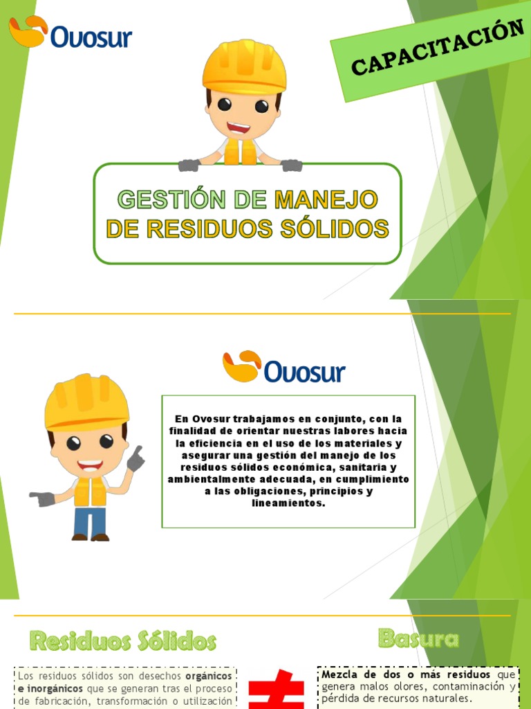 Capacitación de Manejo de Residuos Sólidos | Descargar gratis PDF | Residuos | Vertedero