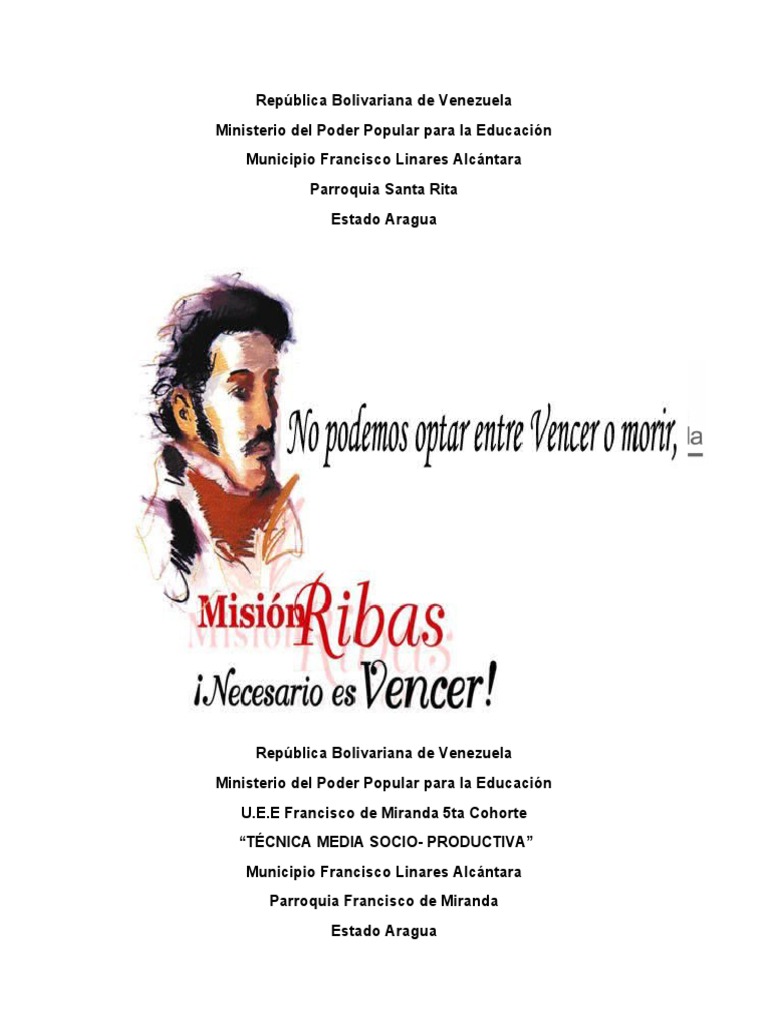 Historia y Objetivos de la Misión Ribas | PDF