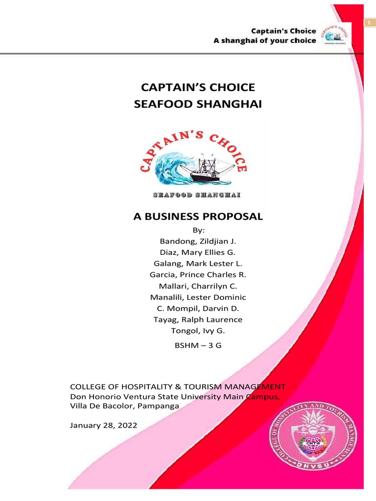 CAPTAINS CHOICE Final Business Proposal | PDF | Business | Economies