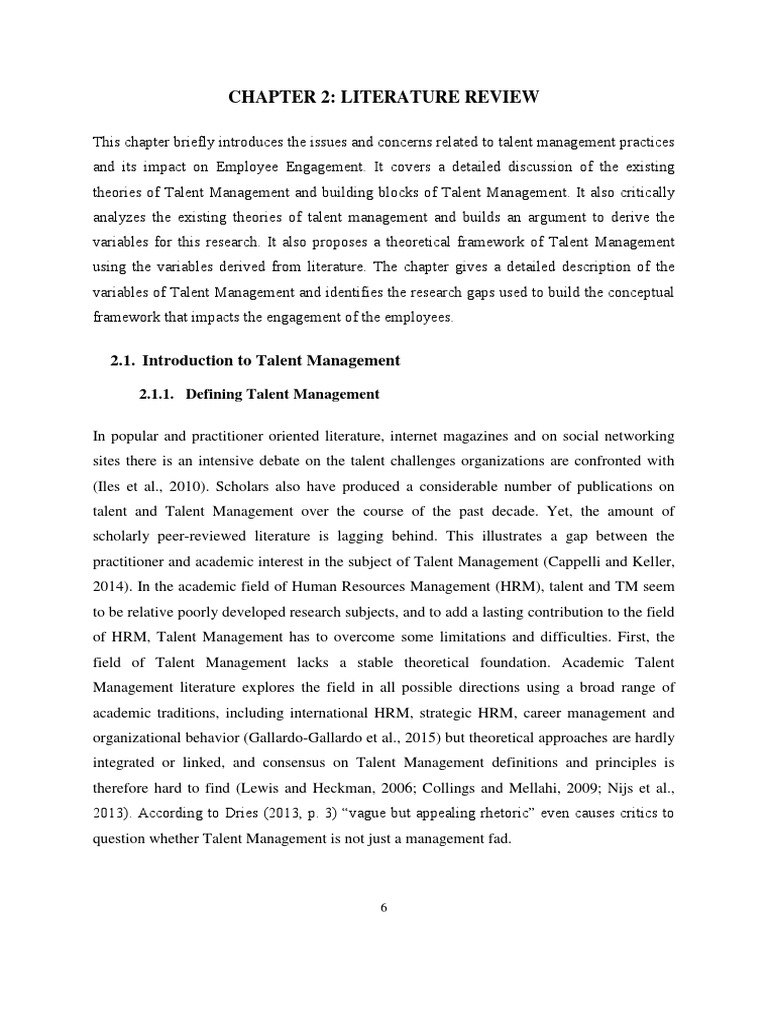 Chapter 2 Literature Review | PDF | Employee Retention | Talent Management
