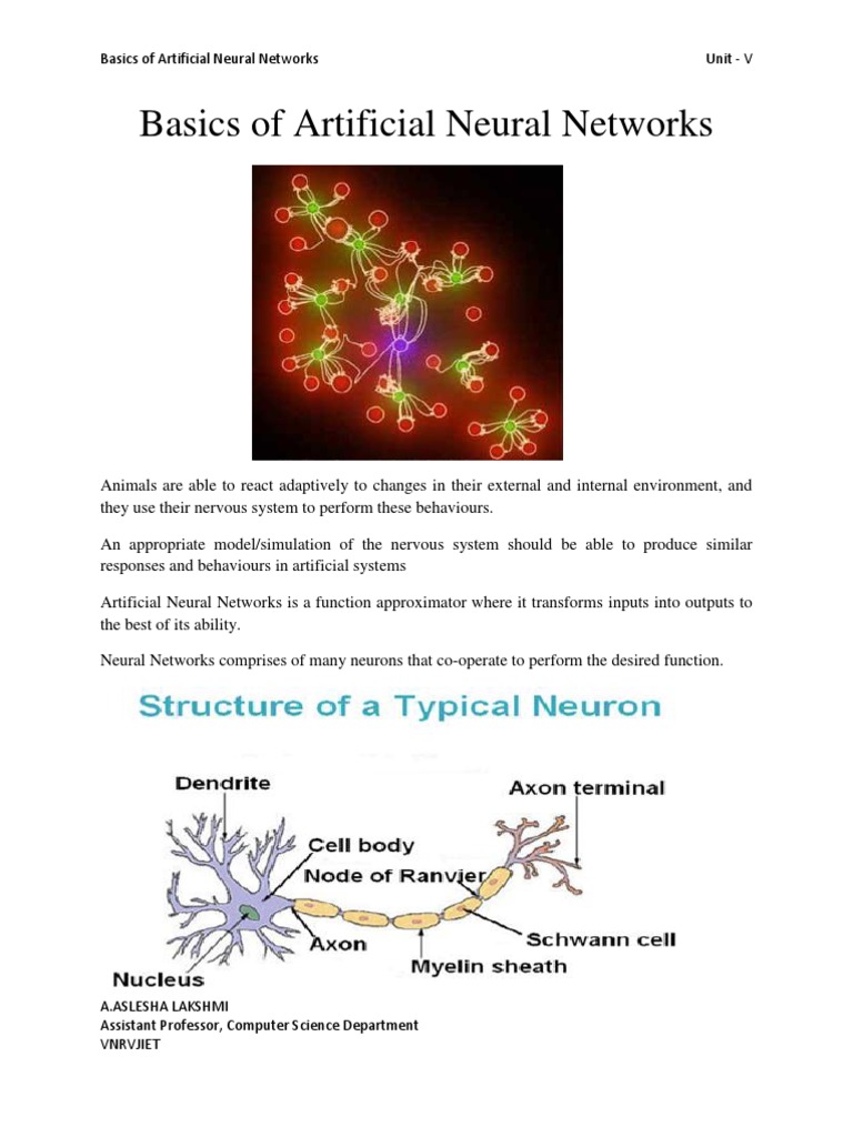 Artificial Intelligence & Neural Networks Unit-5 Basics of NN | PDF | Artificial Neural Network ...