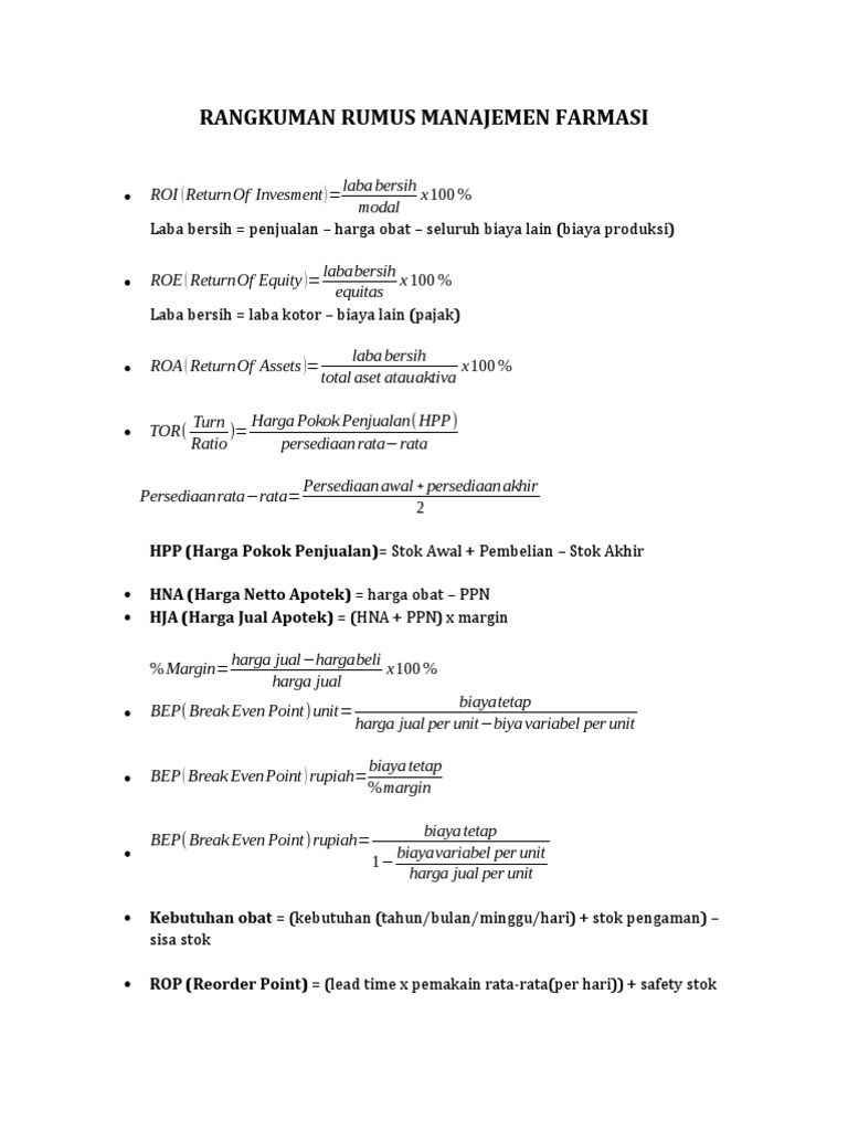 Rangkuman Rumus | PDF