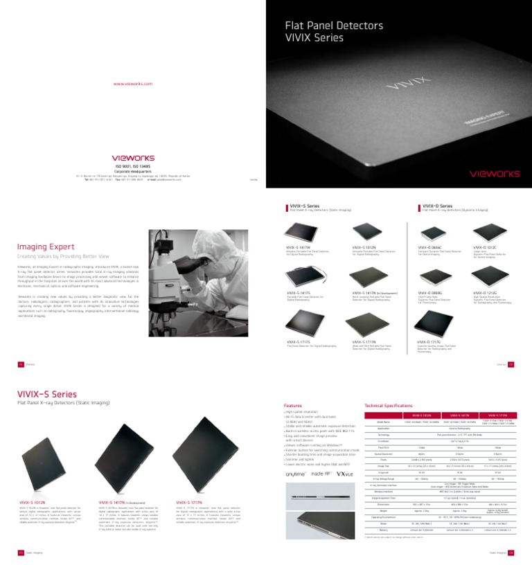 Vieworks DR Panel Brochure | PDF | Radiography | Radiology