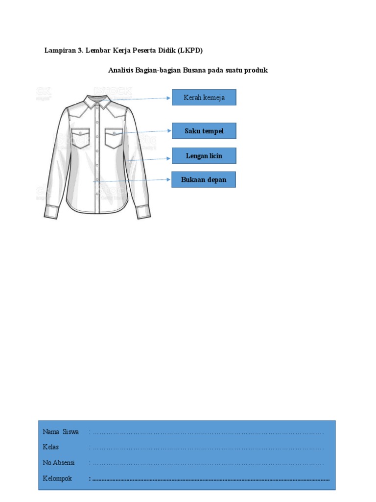 LKPD Bagian-Bagian Busana (Aksi 3) | PDF
