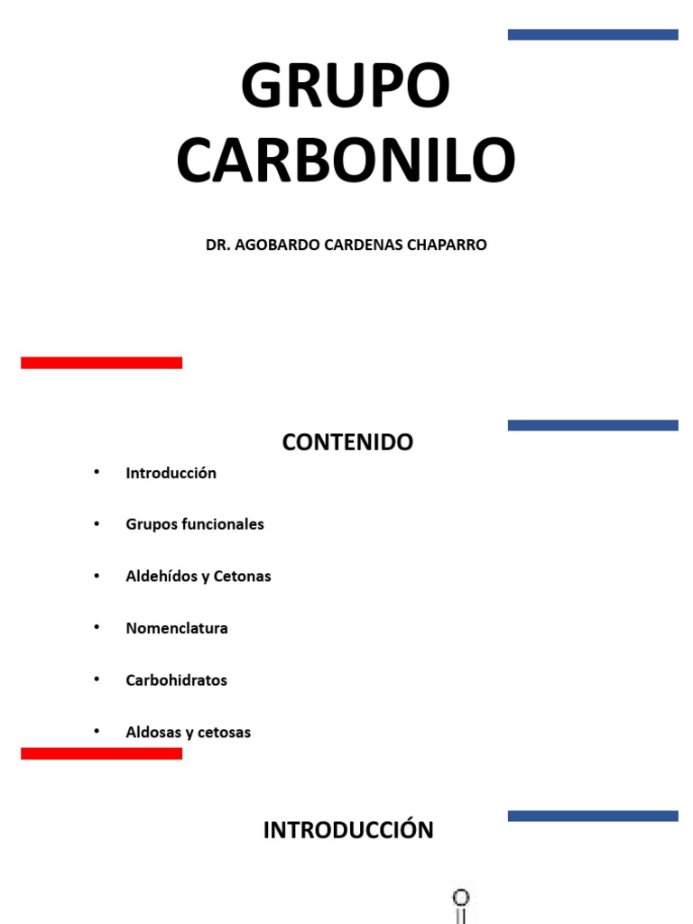 Grupo Carbonilo | PDF | Carbohidratos | Aldehído