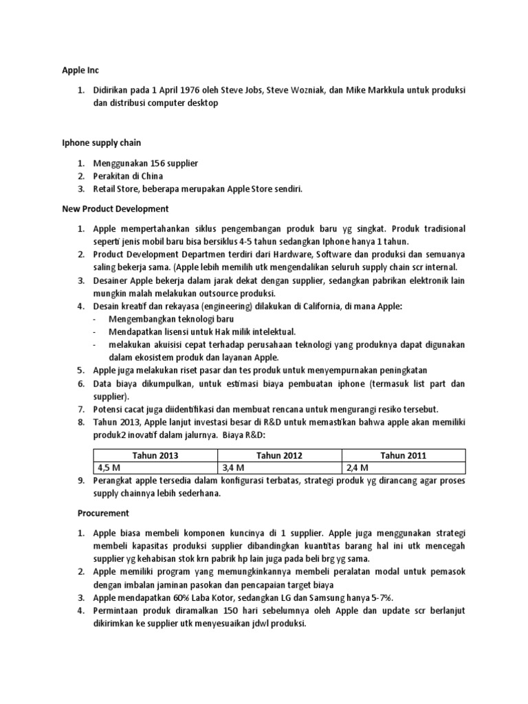 Iphone Supply Chain | PDF