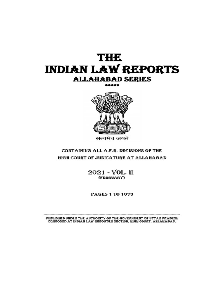ILR Allahabad Feb 2021 | PDF | Mandamus | Supreme Court Of India