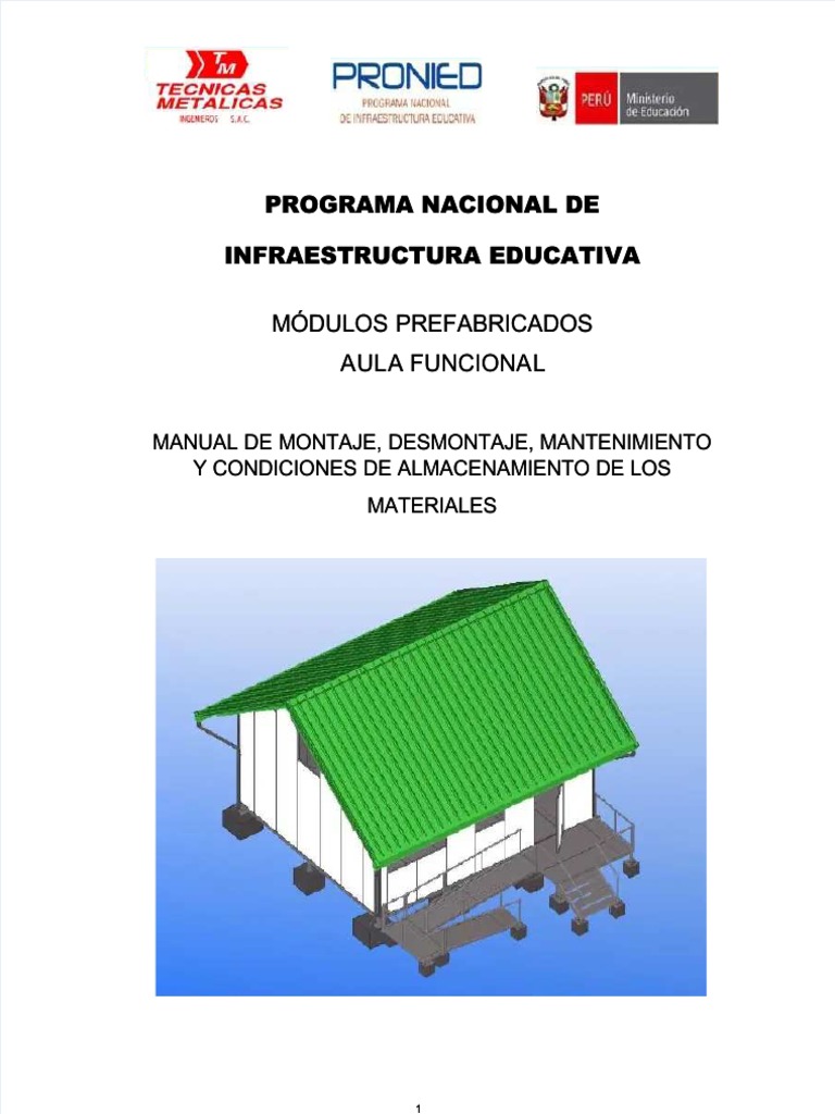 PDF Manual para Instalacion de Aulas Prefabricadas en Peru Compress | PDF | Bienes ...