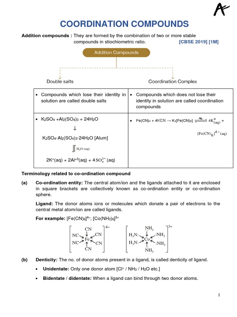 Course | PDF | Coordination Complex | Ligand