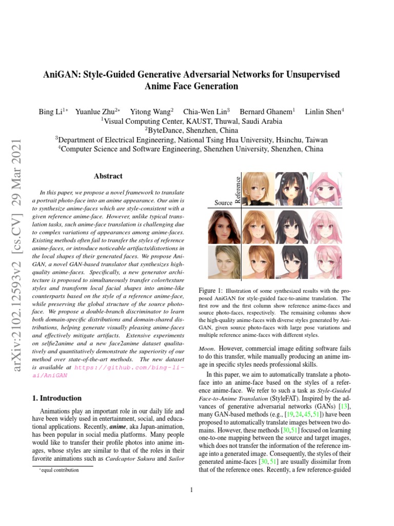 Anime Face Gen | PDF | Cognitive Science