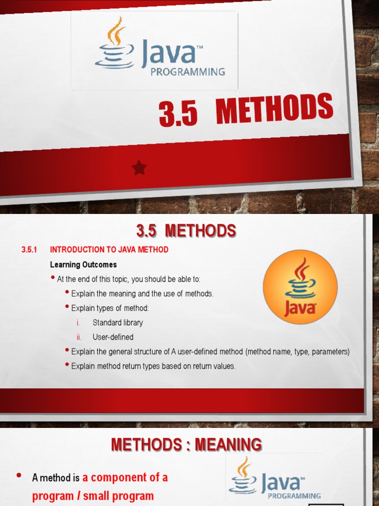 3.5.1 Method | PDF | Parameter (Computer Programming) | Method ... 3.5.1 Method | PDF | Parameter (Computer Programming) | Method ...