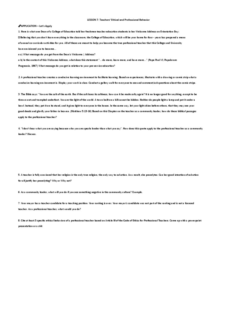 MODULE 3 - LESSON 7 - APPLICATION | PDF