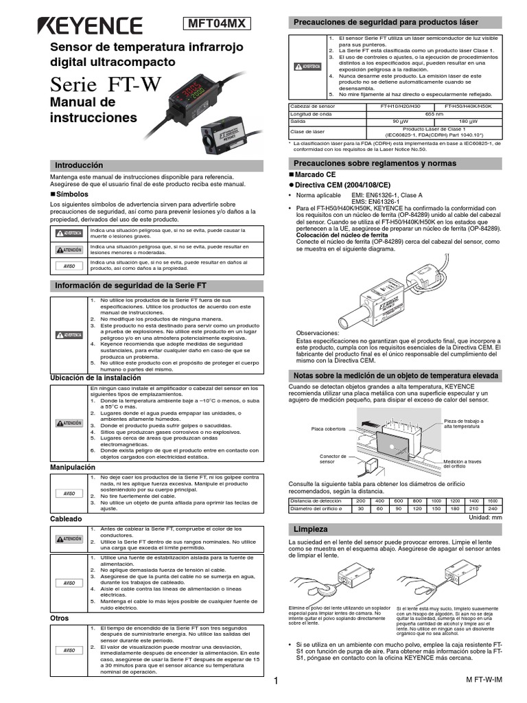Keyence Ft-50aw Ft-50awp Ft-55aw Im KMX MX 1057 2 | PDF | Infrarrojo ...