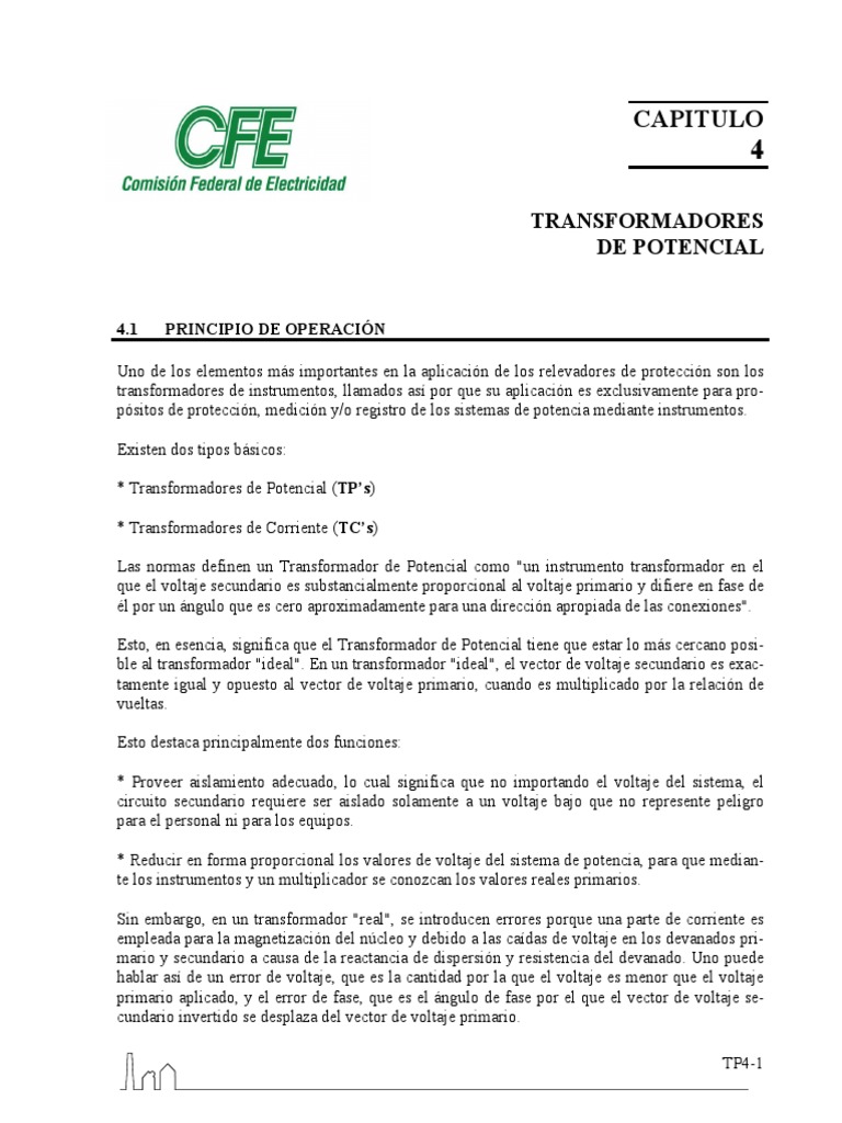 4 TP | PDF | Transformador | voltaje