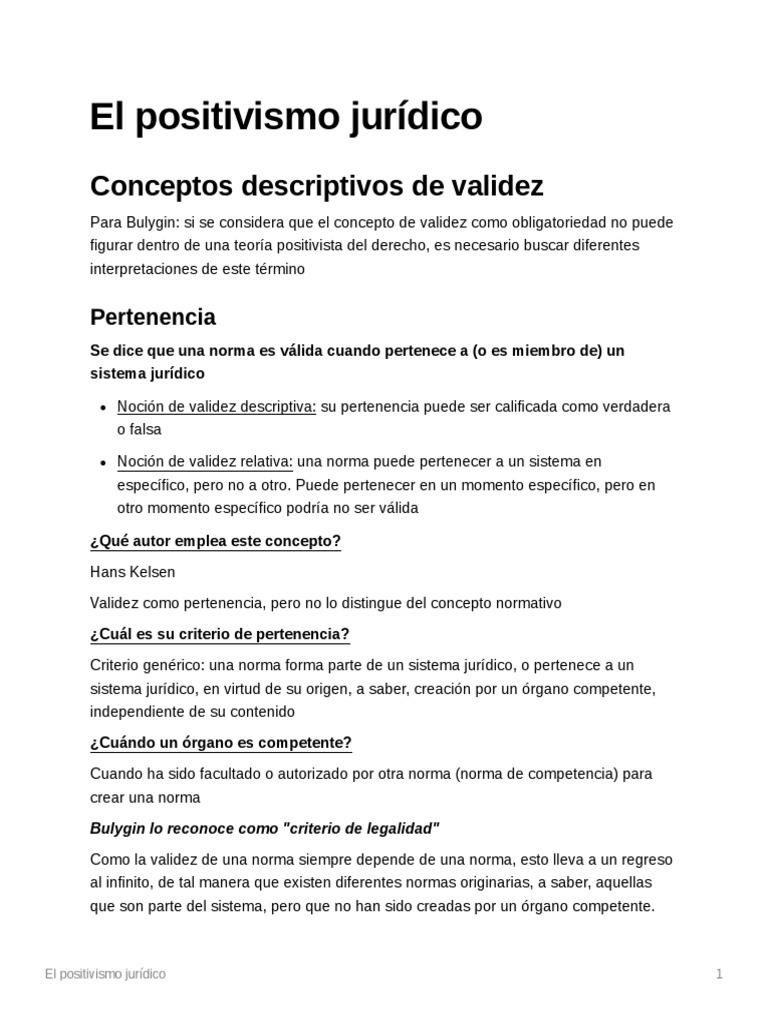Bulygin El Positivismo Jurídico | PDF | Juez | Justicia