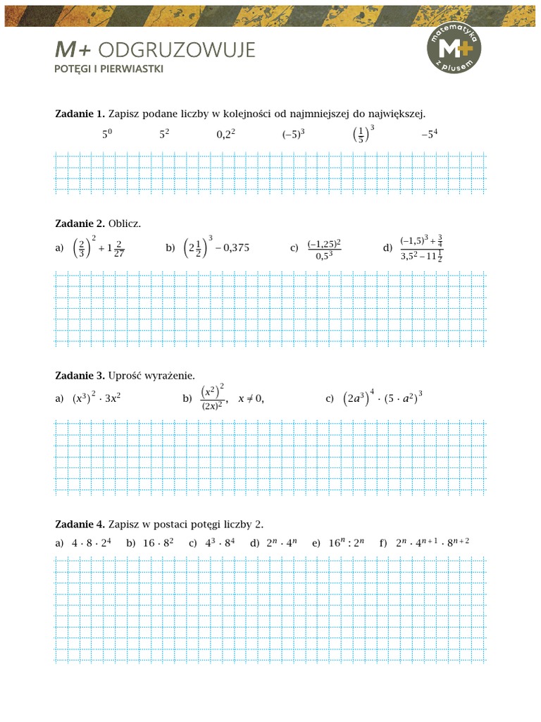 M+ Potęgi I Pierwiastki | PDF