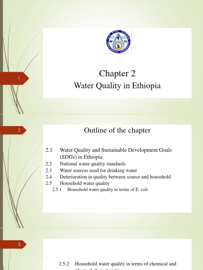 Chapter 2 Water Quality in Ethiopia | PDF | Water Supply And Sanitation In Ethiopia | Magnesium
