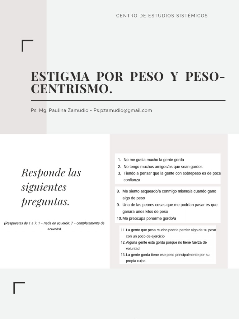Estigma Por Peso | PDF | Obesidad | Estigma social