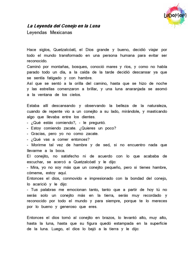 Leyenda del Conejo en la Luna | PDF
