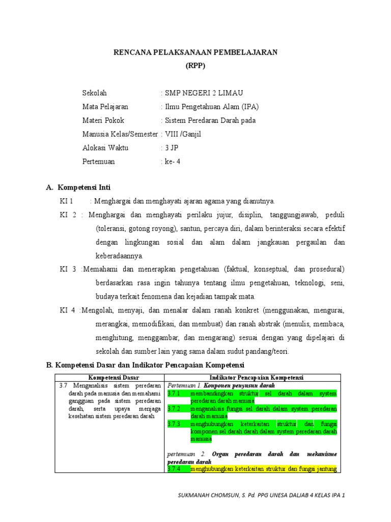 RPP Frekuensi Denyut Jantung | PDF