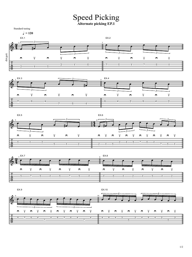 Speed Picking Alternate Picking | PDF