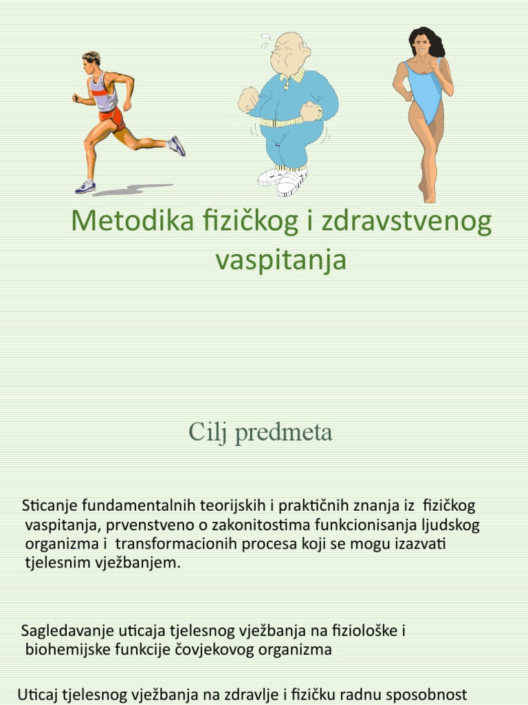 Metodika Fizičkog I Zdravstvenog Vaspitanja 1. Dio | PDF