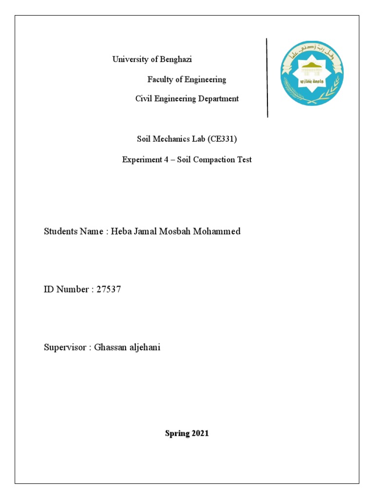 معمل سويل compaction ( | PDF | Applied And Interdisciplinary Physics | Earth Sciences