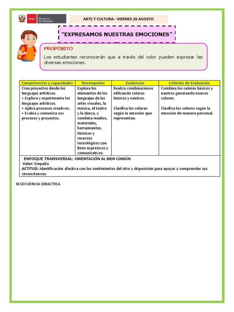 Arte y Emociones en la Escuela | PDF | Las emociones | Color