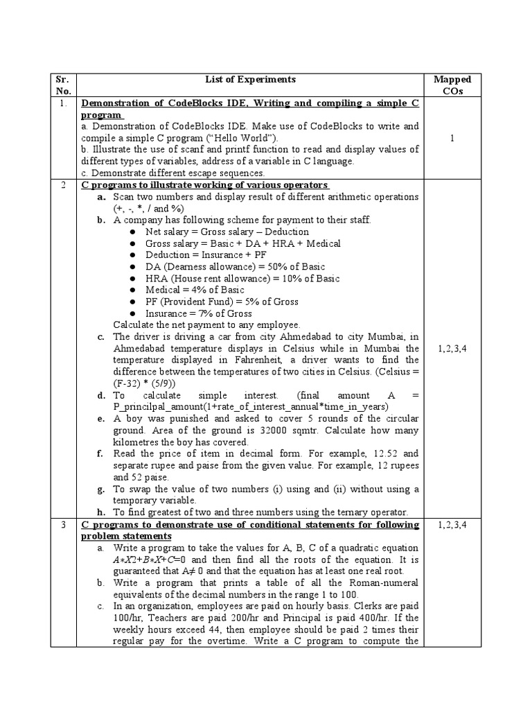 List of Practicals 1-4 For CP | PDF | Numbers | Mathematics
