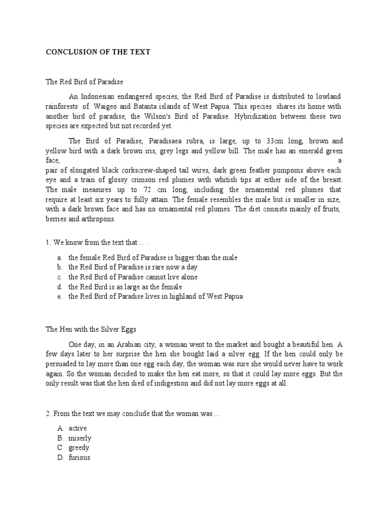 Conclusion of The Text | PDF