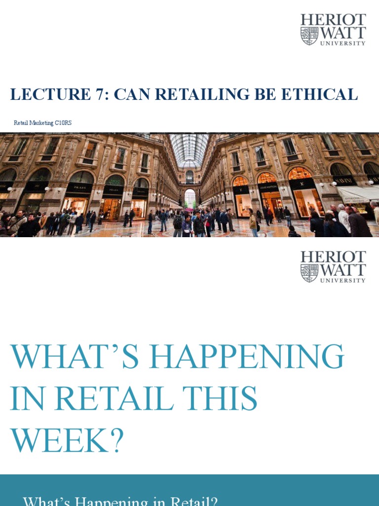 Lecture 7 Ethical Retailing 2020 - MY | PDF | Corporate Social ...